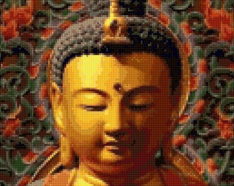 Buddha Cross Stitch, Buddha Stitch, Zen Cross Stitch, Modern Cross ...