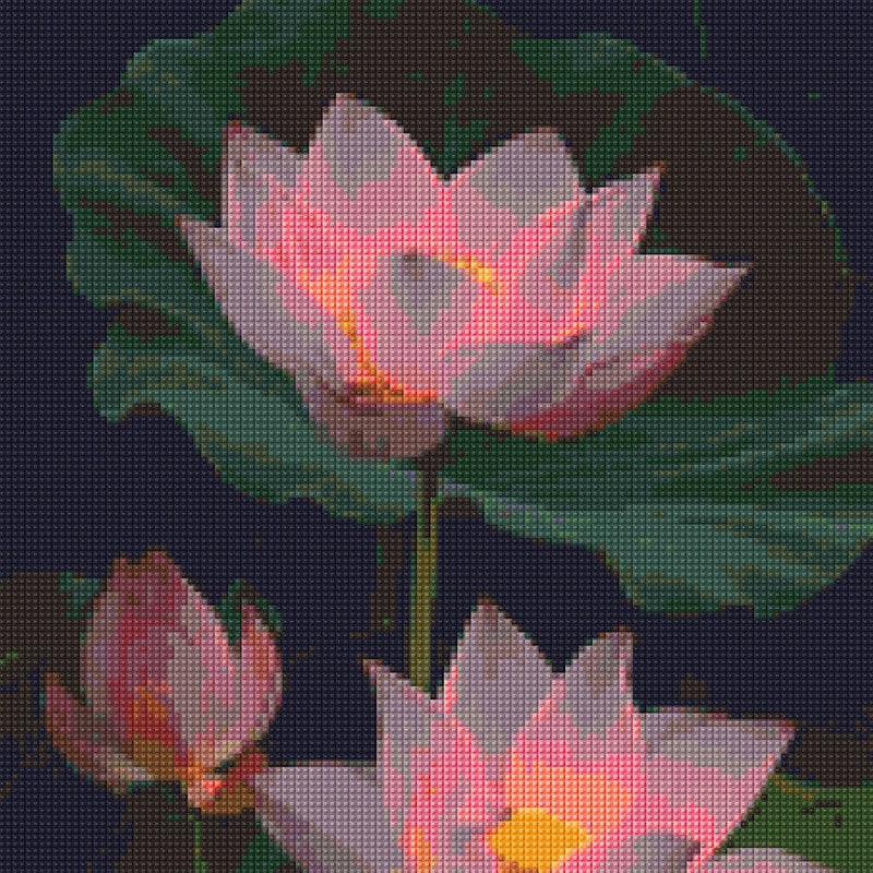 Lotus Cross Stitch - Etsy