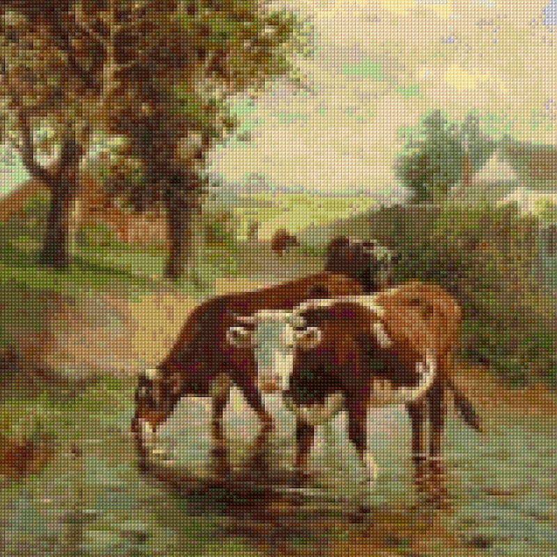 Vintage Cow Cross Stitch - Etsy