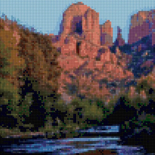 Cathedral Rock Arizona Cross Stitch Pattern PDF Instant - Etsy
