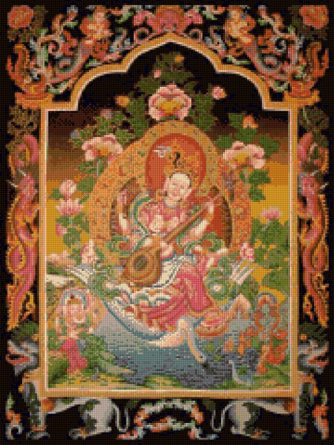 Tibetan Buddhist Thangka Tapestry Cross Stitch Pattern - PDF - Instant ...