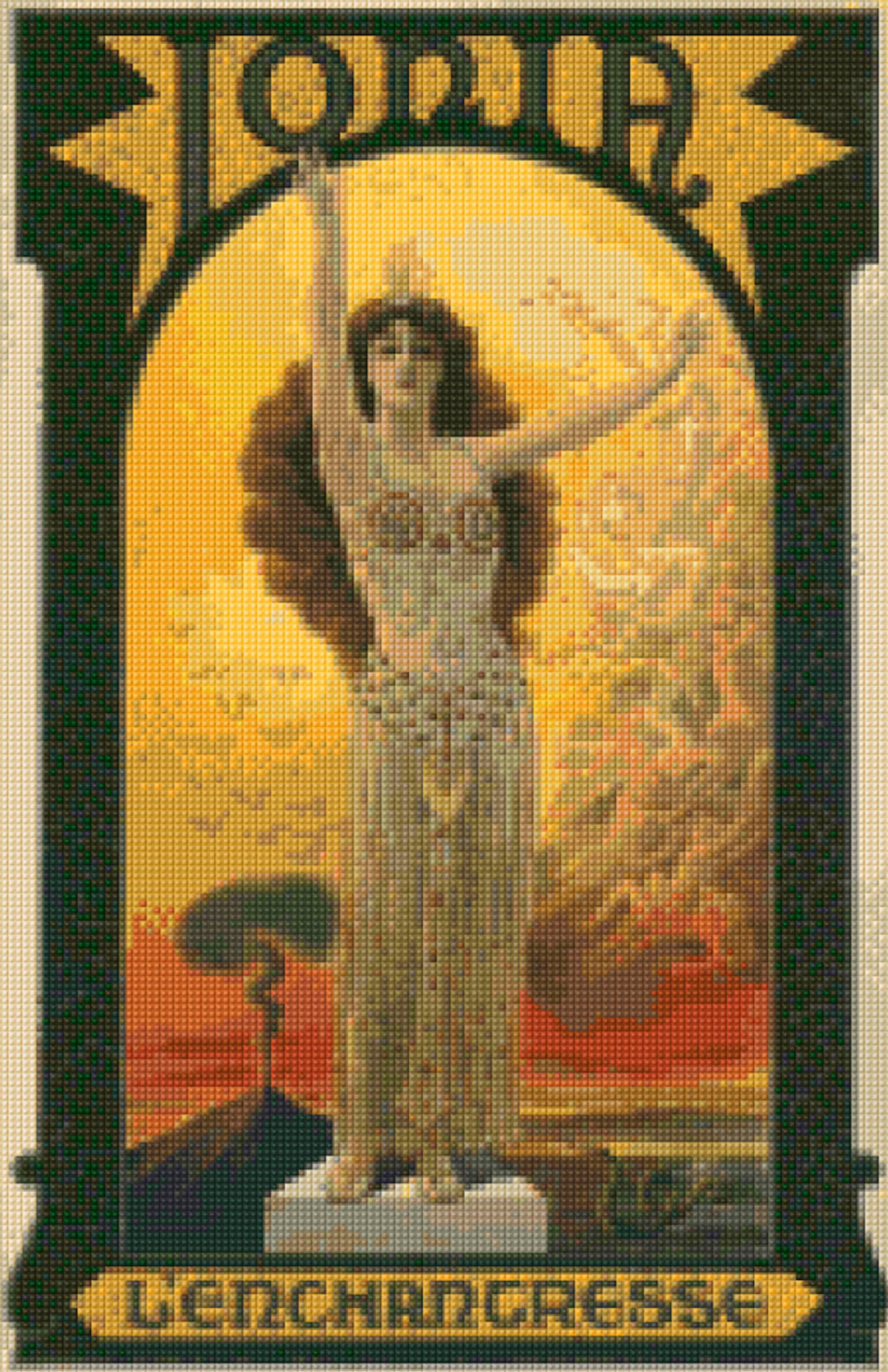 Art Nouveau Ionia Le Enchantresse Poster Cross Stitch Pattern - Etsy