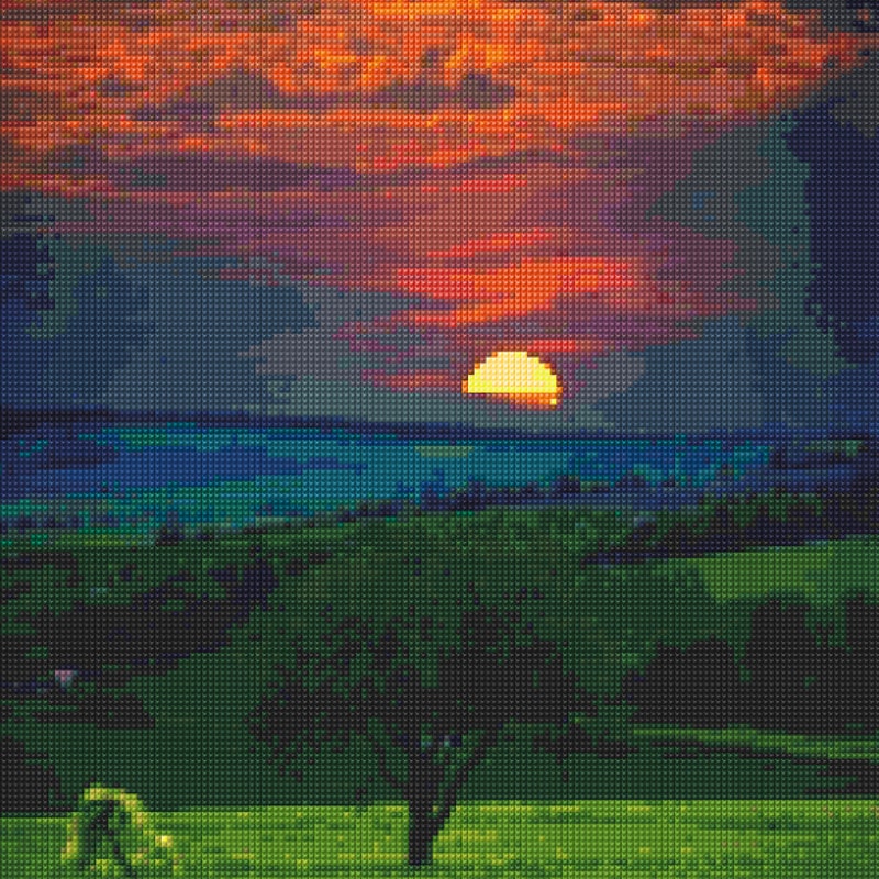 Cross Stitch Landscape - Etsy