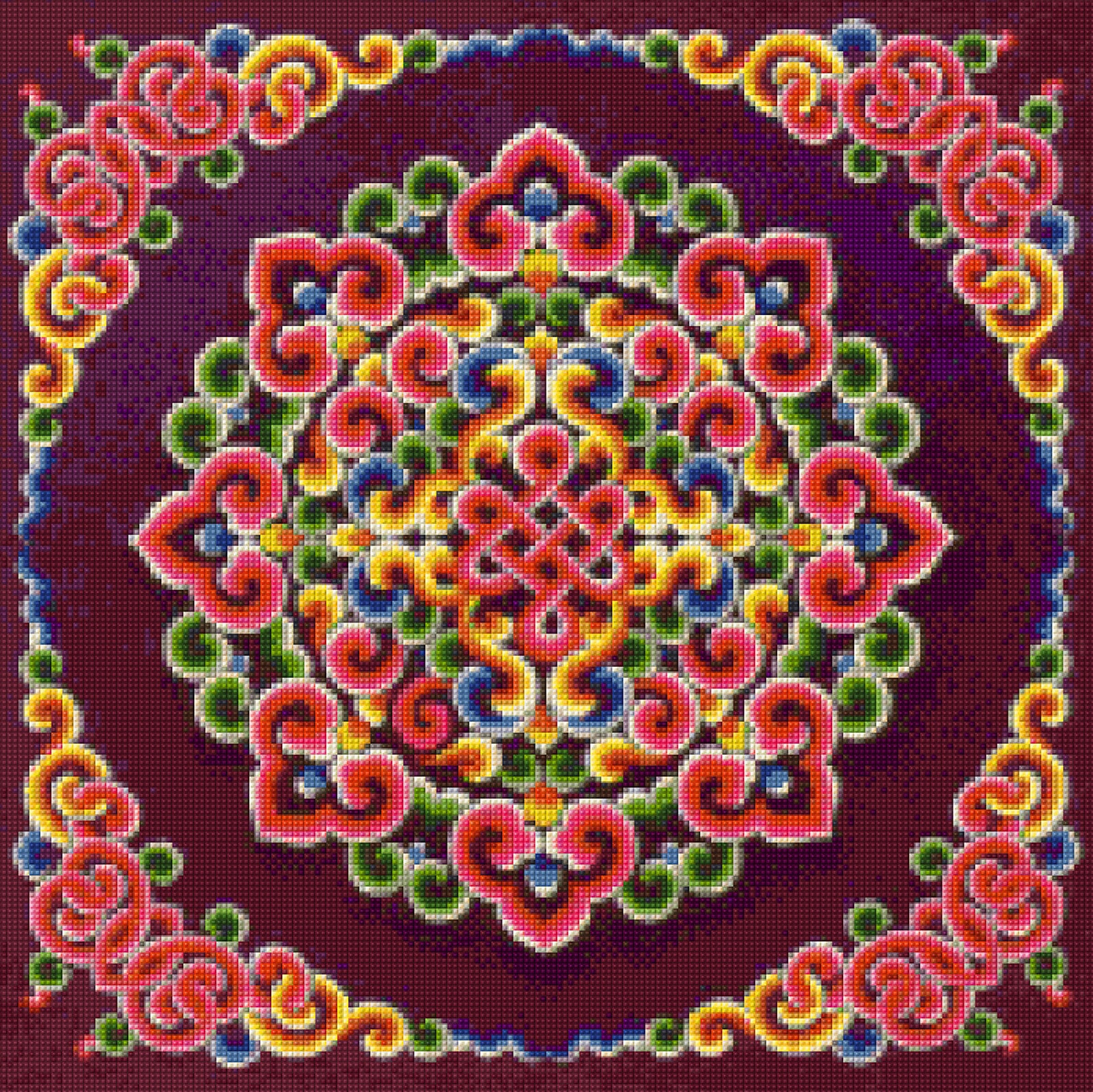 Chinese Mandala Cross Stitch Pattern - PDF - Instant Download! - Etsy