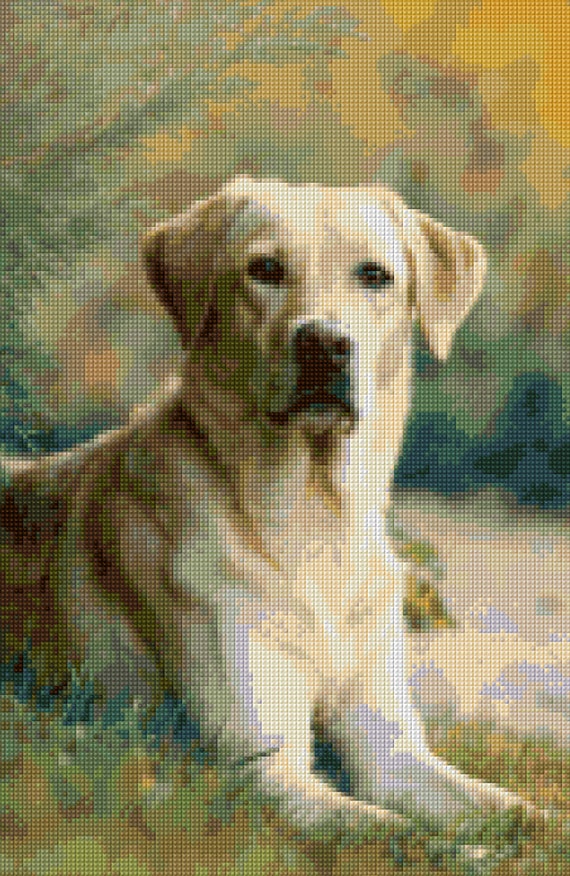 Yellow Lab Cross Stitch Pattern PDF Instant Download - Etsy
