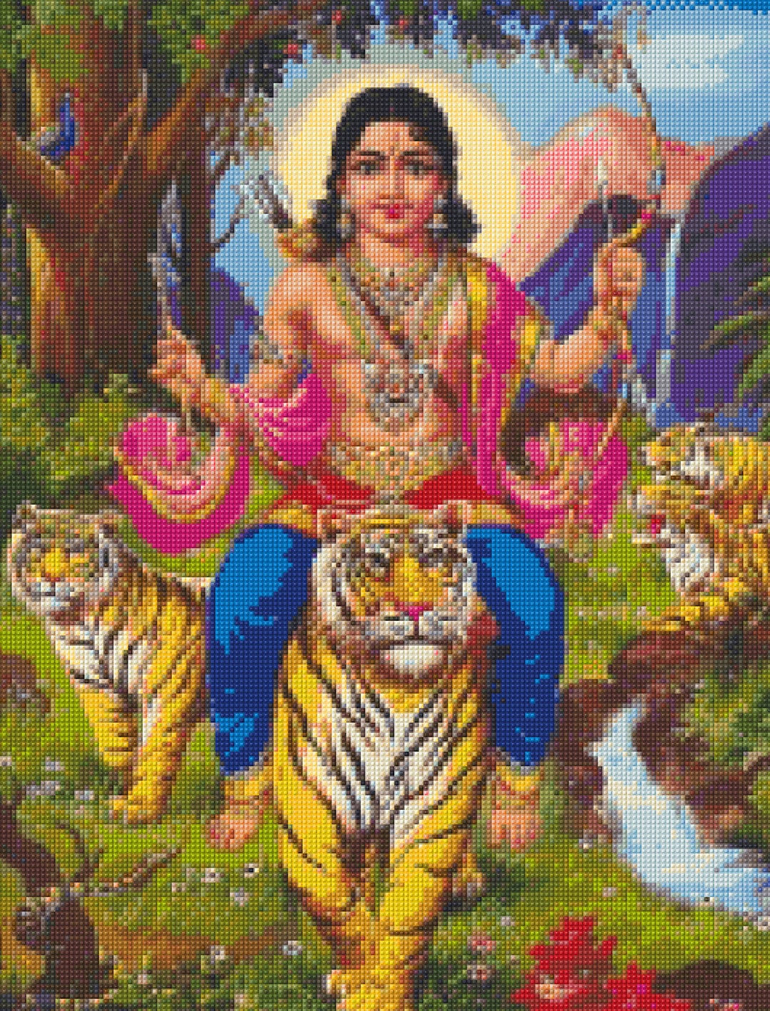 Hindu Ayyappa Thangka Cross Stitch Pattern - PDF - Instant Download! - Etsy