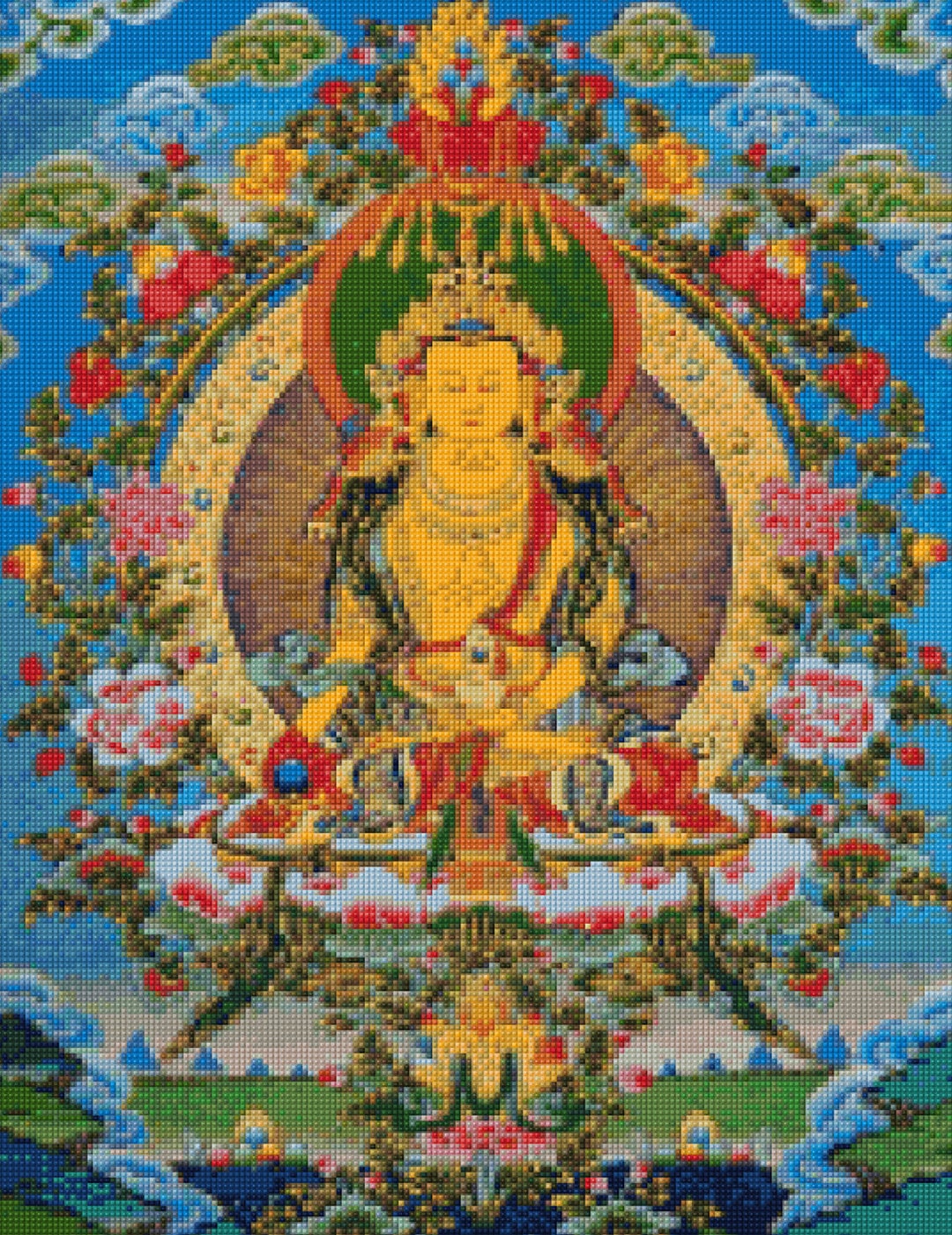 Tibetan Buddhist Thangka Tapestry Cross Stitch Pattern - PDF - Instant ...