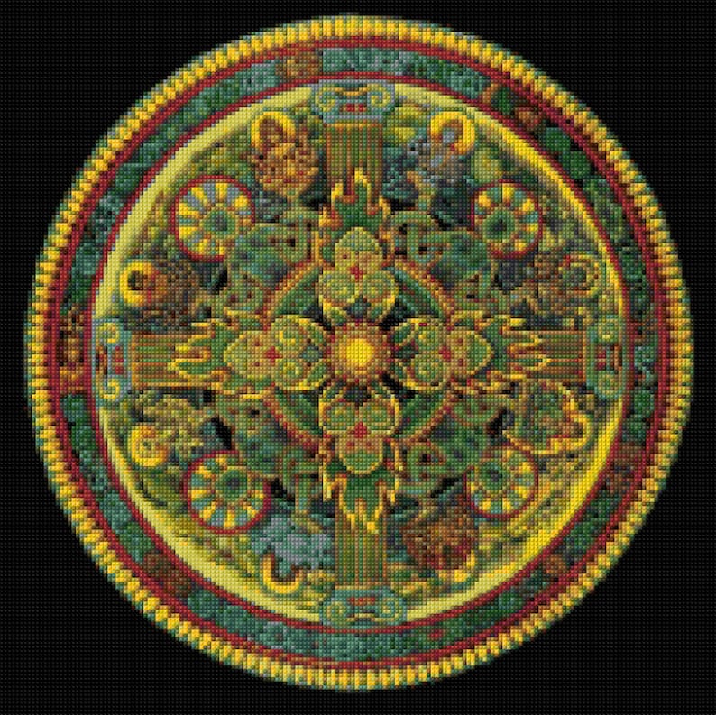 Mandala Cross Stitch Pattern PDF Instant Download - Etsy