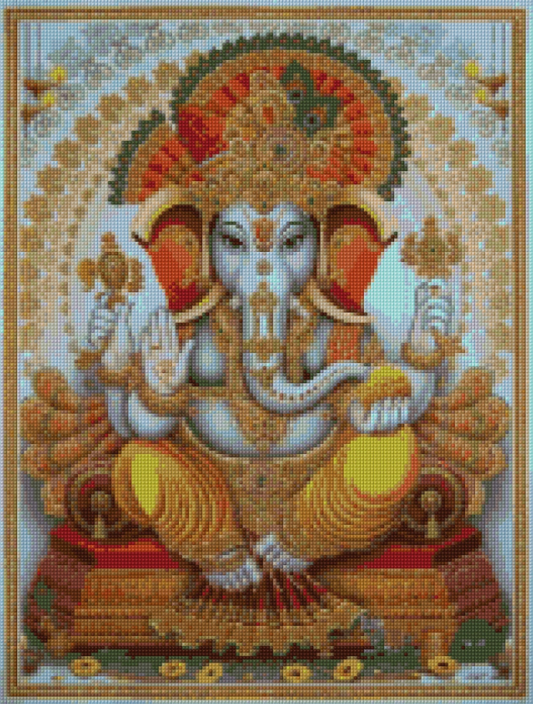 Hindu Ganesha Thangka Cross Stitch Pattern - PDF - Instant Download! - Etsy