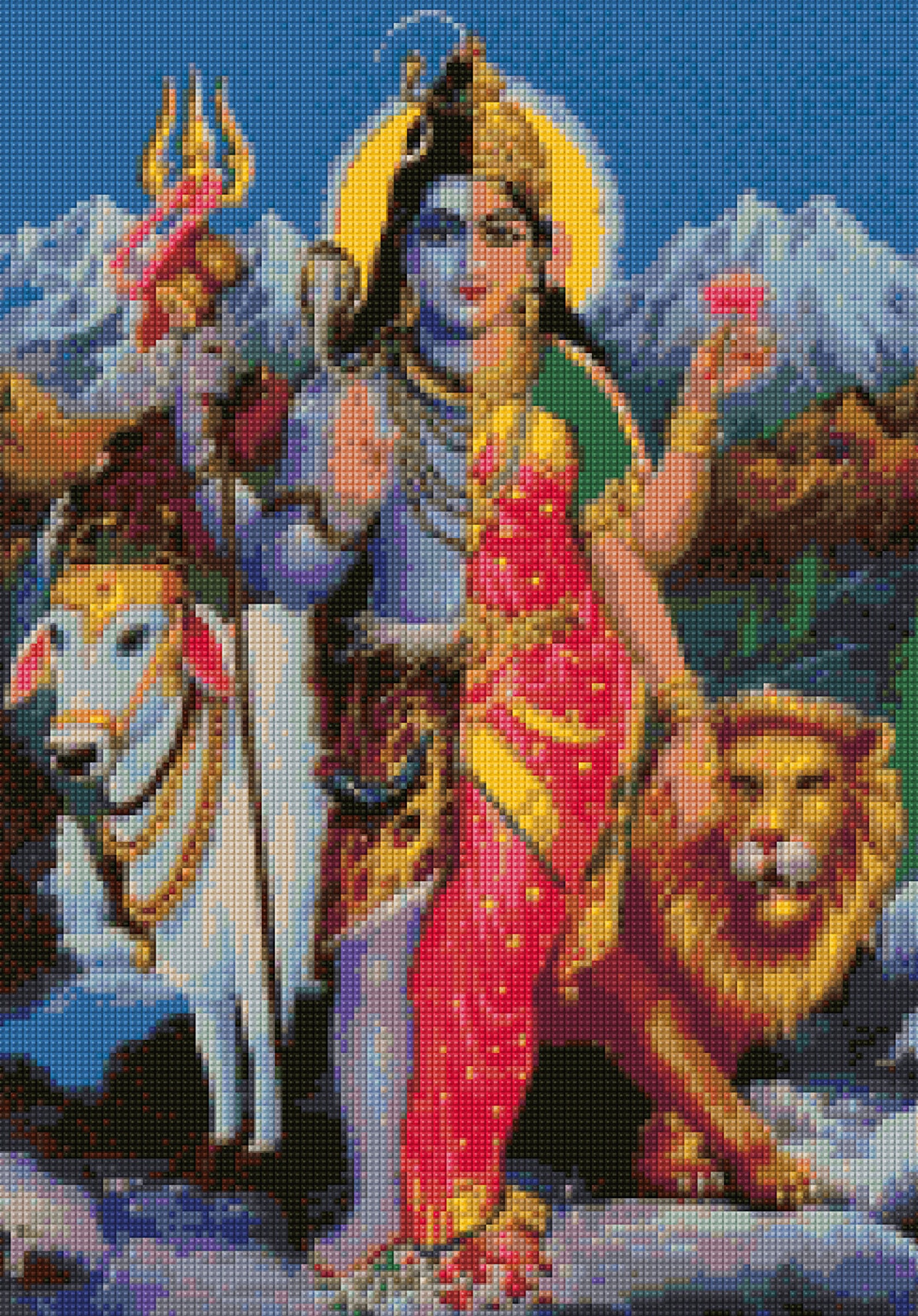 Shiva Ardhanageswari Hindu Gods Cross Stitch Pattern PDF | Etsy