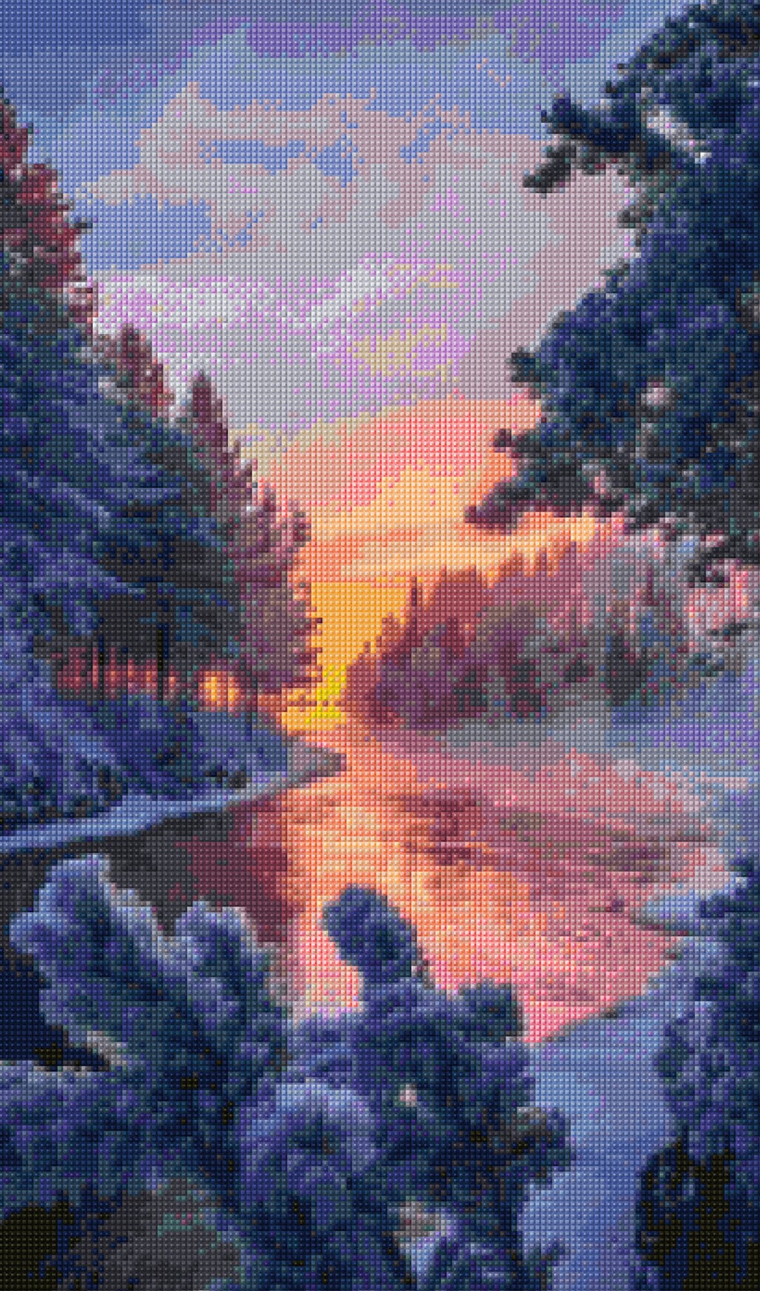 Winter Sunset Cross Stitch Pattern PDF - Instant Download! - Etsy