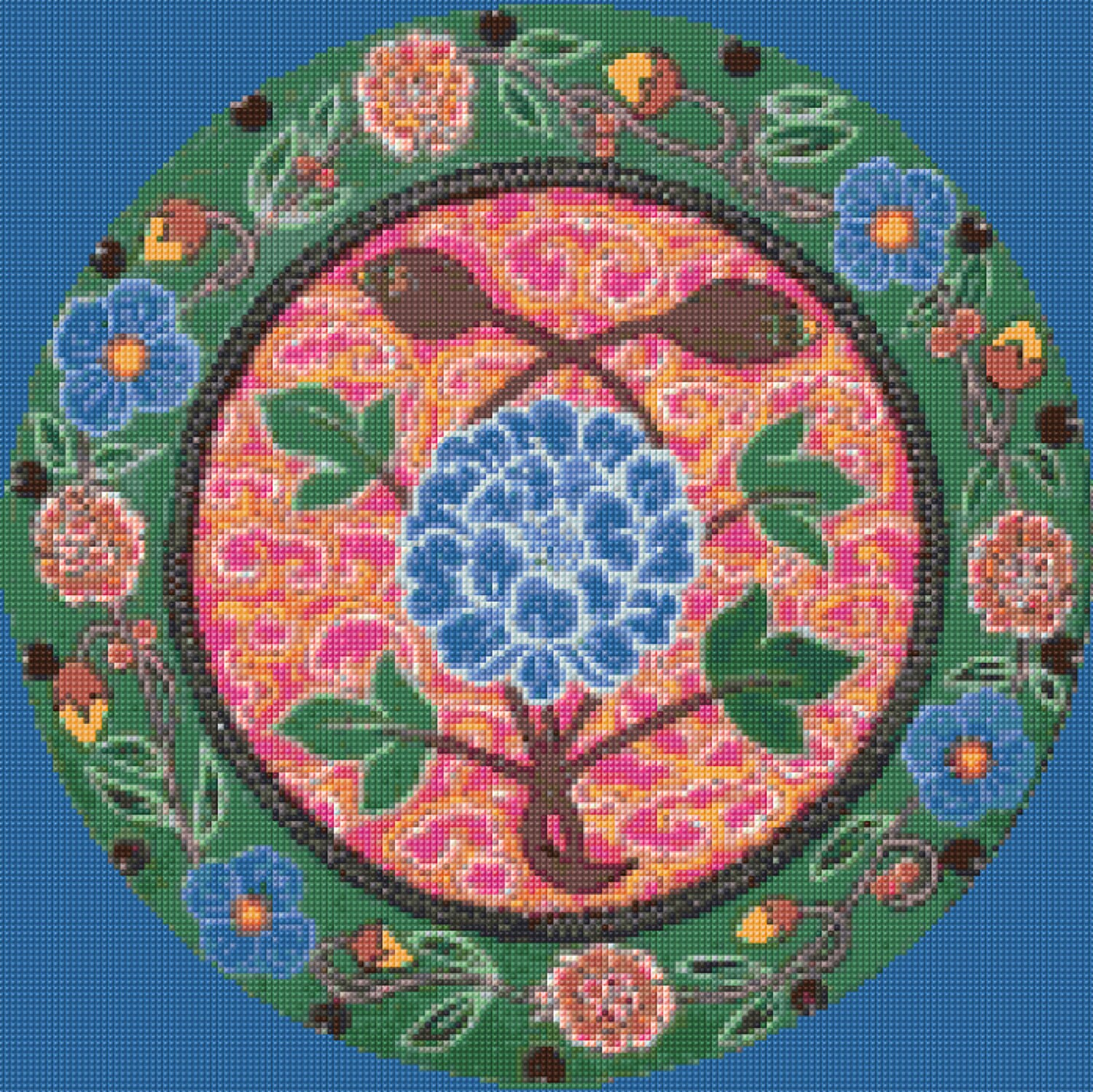 Tibetan Flower Mandala Cross Stitch pattern PDF Instant | Etsy