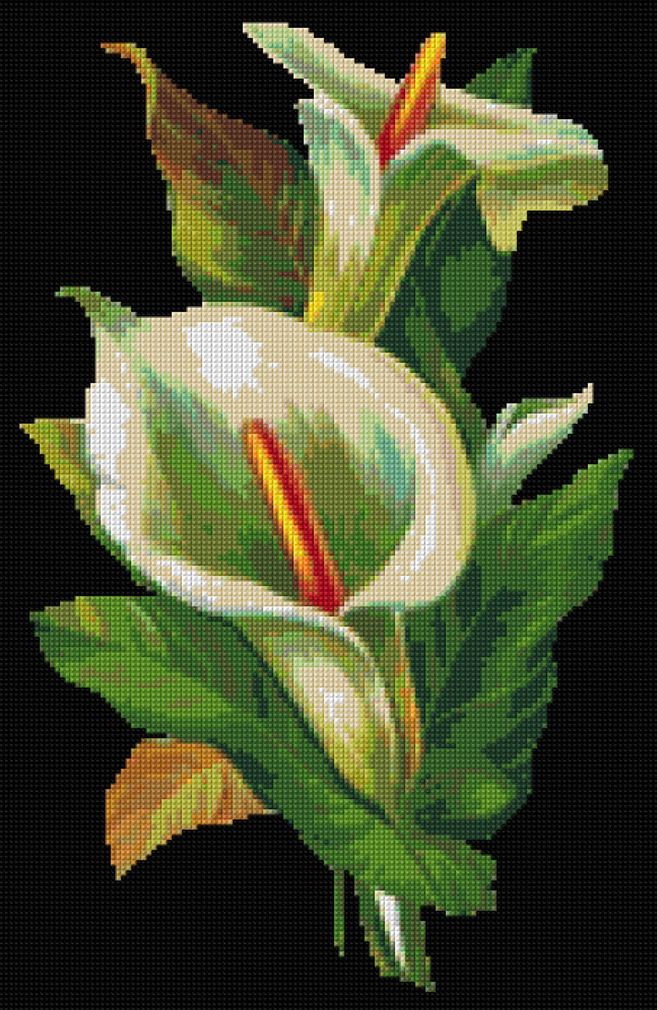 Mid Century Calla Lilies Cross Stitch Pattern PDF - Instant Download ...