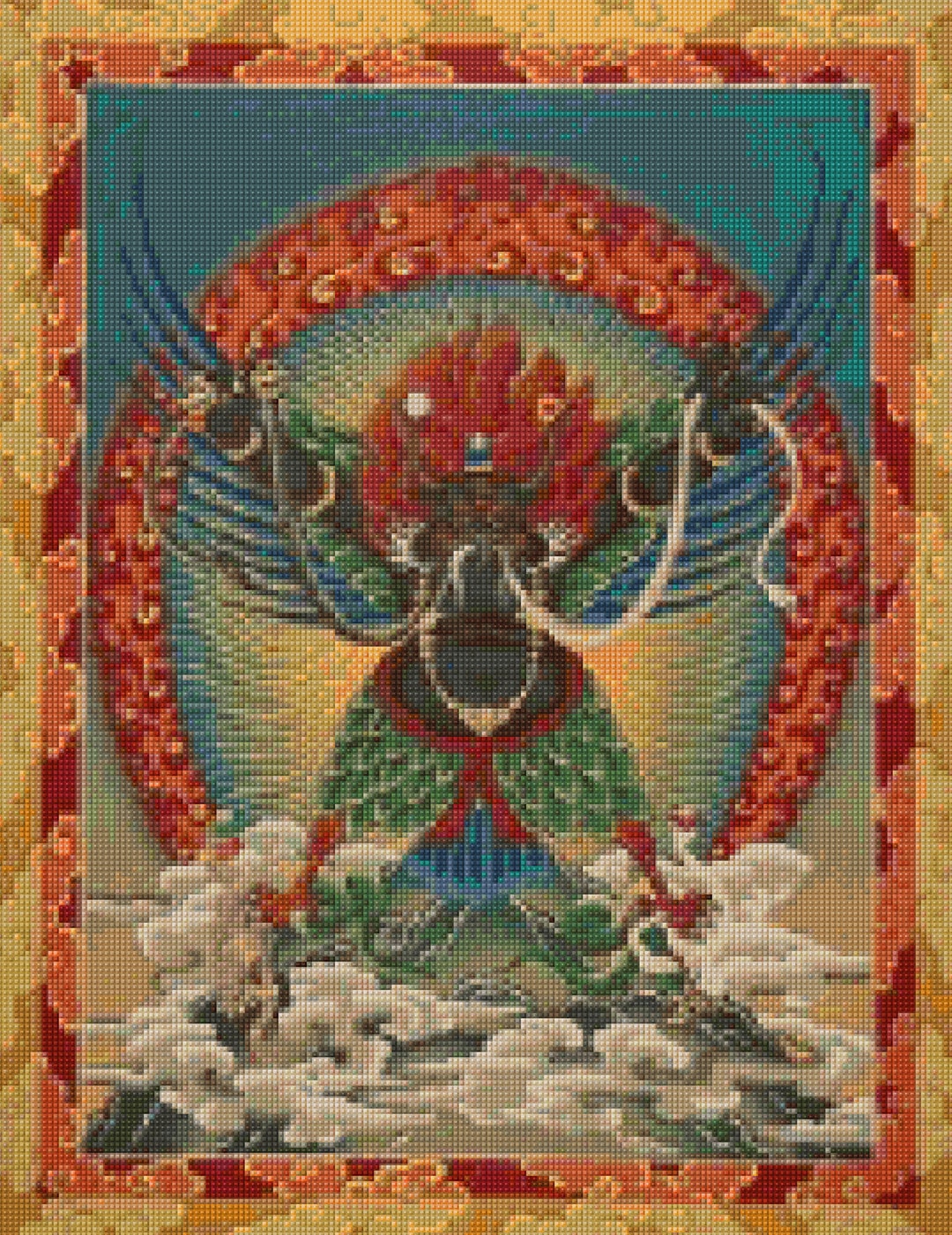 Tibetan Buddhist Garuda Thangka Tapestry Cross Stitch Pattern - PDF ...
