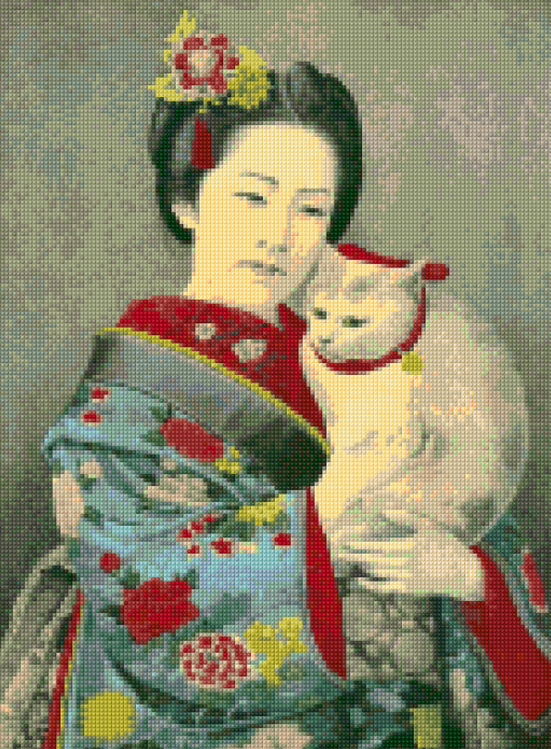 Woman and Cat 1883 Cross Stitch Pattern PDF - Instant Download! - Etsy