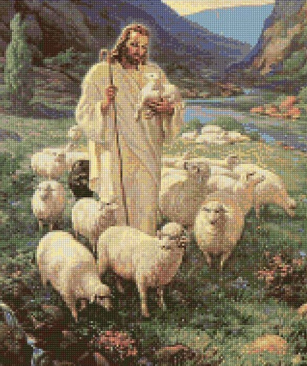 Christ the Good Shepherd Cross Stitch Pattern PDF - Instant Download ...