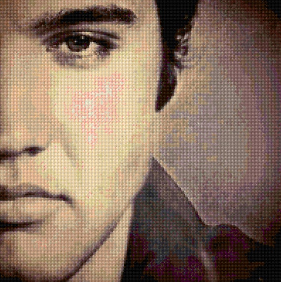 Elvis Presley Closeup Cross Stitch Pattern PDF Instant - Etsy