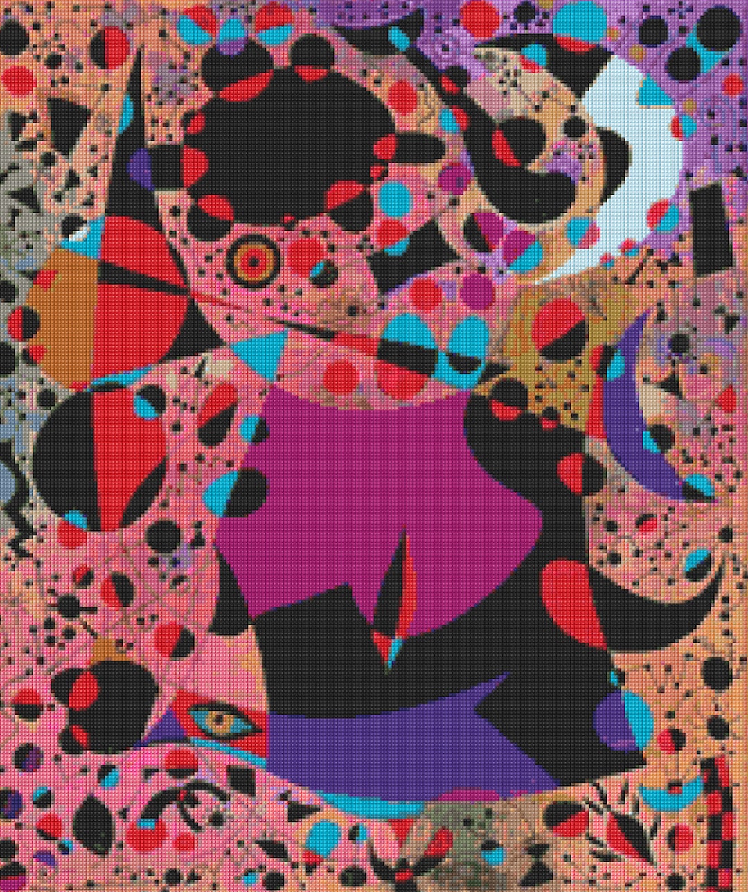 Joan Miro Abstract Painting Cross Stitch Pattern - PDF Instant Download ...