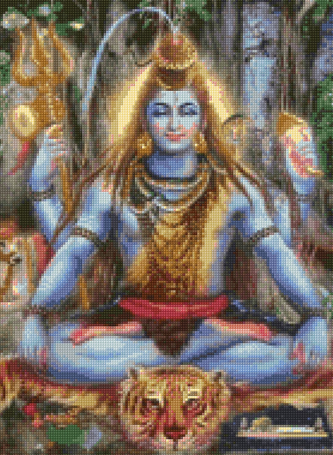 Shiva Hindu God Cross Stitch Pattern - PDF - Instant Download! - Etsy