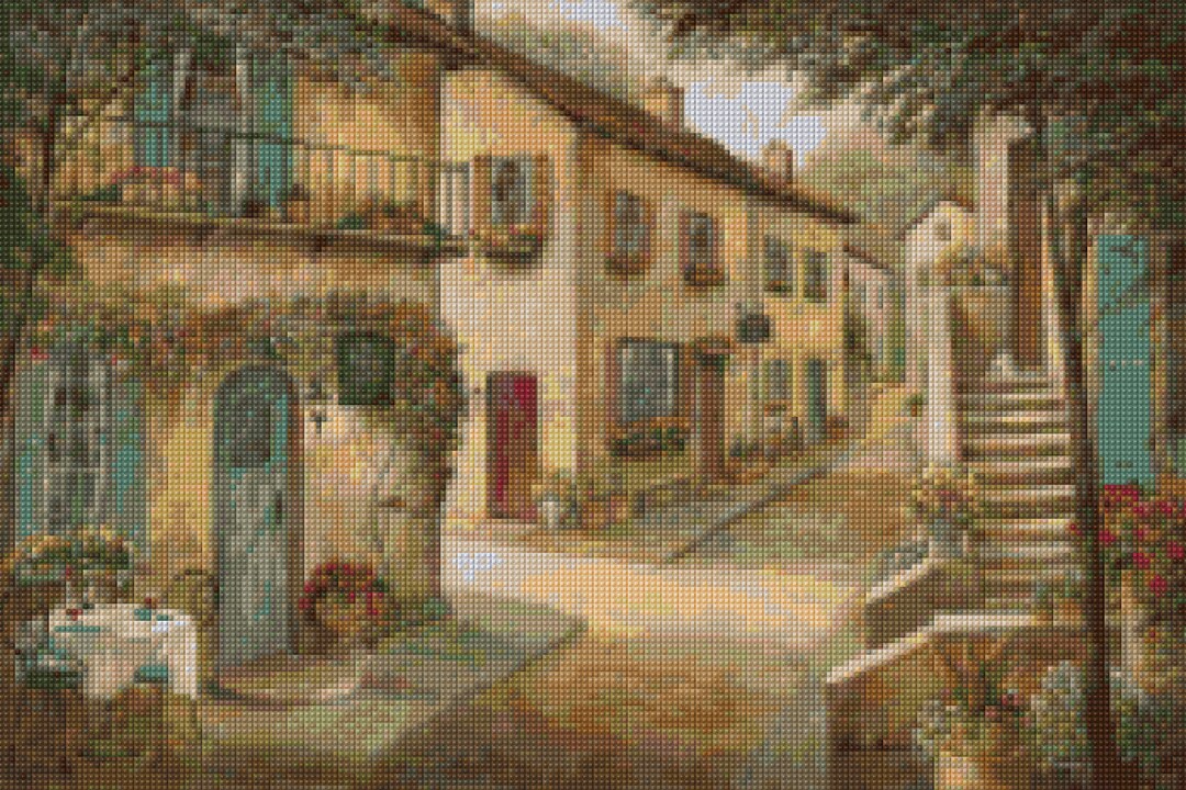 European Village Cross Stitch Pattern PDF - Instant Download! - Etsy