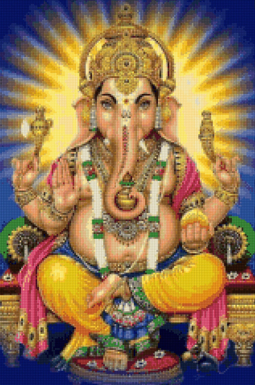 Hindu Ganesha Thangka Cross Stitch Pattern - PDF - Instant Download! - Etsy