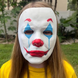 Halloween Plain White Mask, White Full-face Costume Mask, Masquerade ...