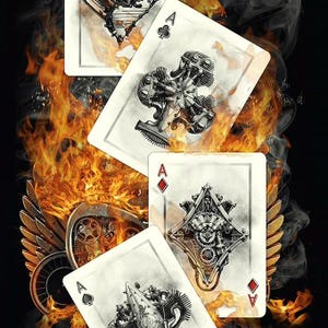 Biker Edition Luxury Playing Cards - Hells Angels Poker Cards - Printed ...