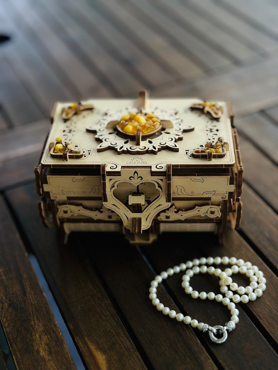 Assembled Amber Box 3D Wooden Treasure Box With Secret, Mather's Day ...