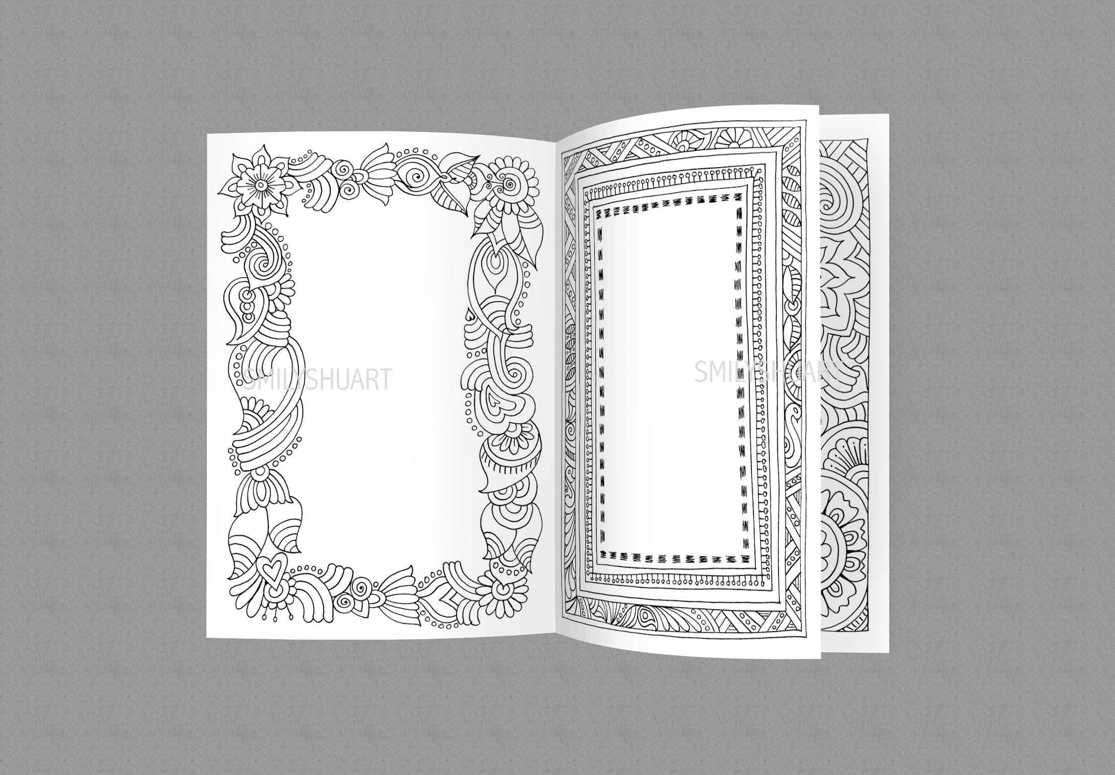SALE! Printable Page Borders, Coloring Journal Inserts, Downloadable ...