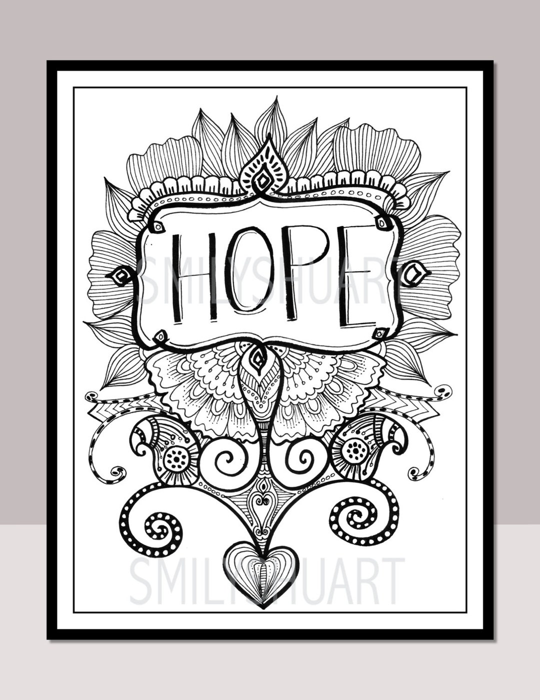 HOPE, Printable Motivational Quotes, Christmas Quotes Coloring ...