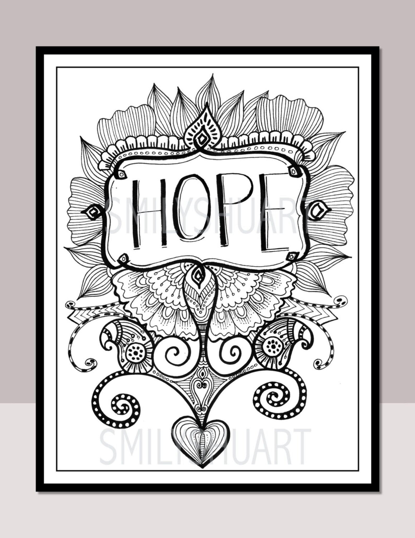 HOPE, Printable Motivational Quotes, Christmas Quotes Coloring ...