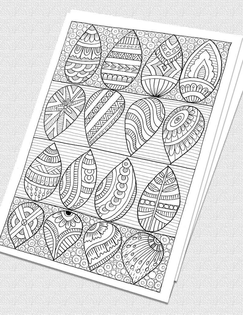 Zentangle Patterns Art, Abstract Design, Printable Adult Coloring Page ...