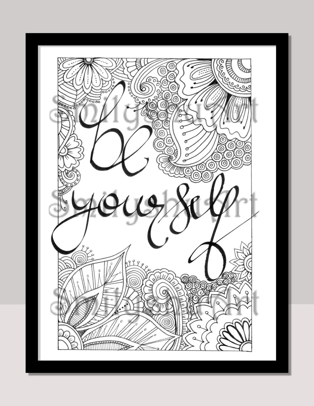 Be Yourself, Instant Download, Print, Color, Frame, Gift, Lift Someone ...