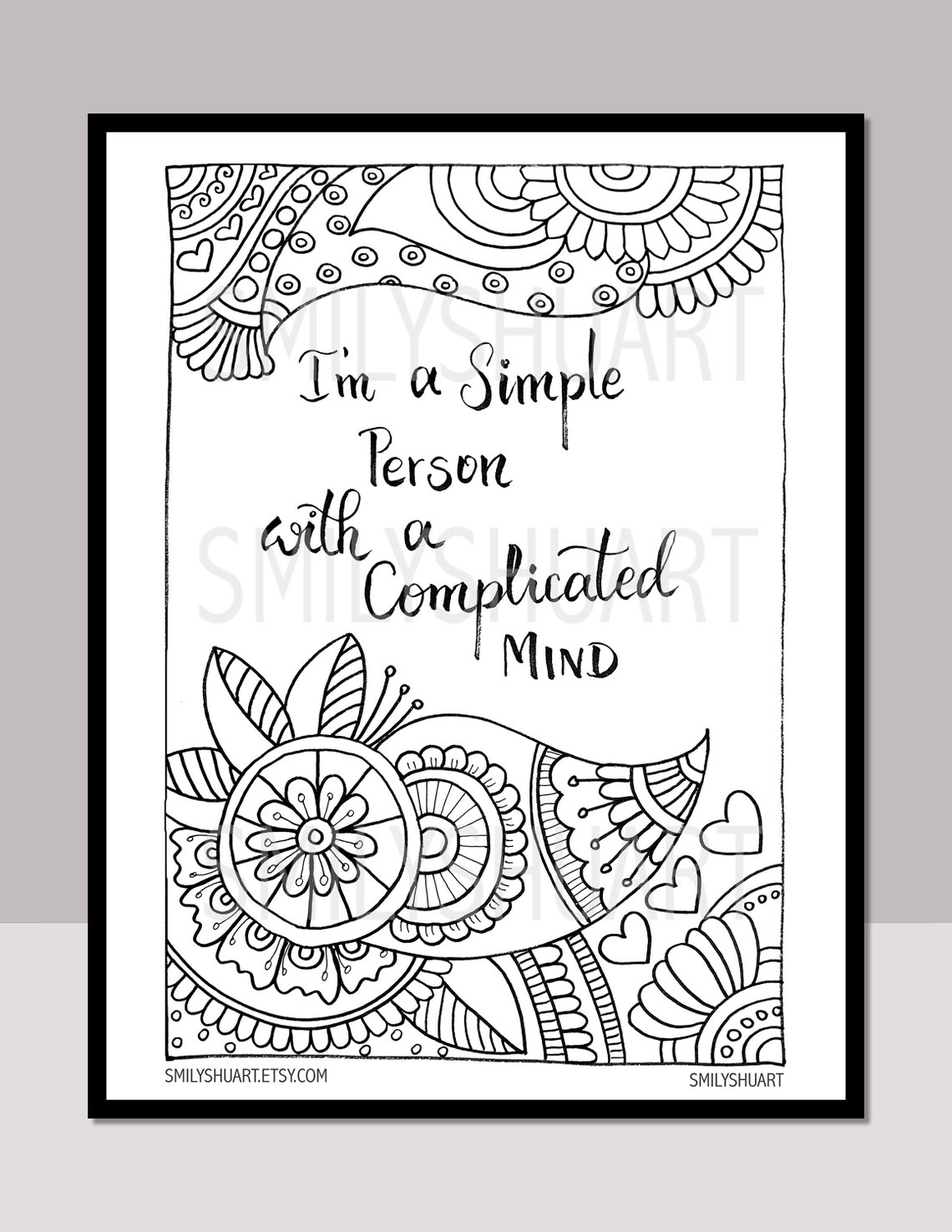 Simple Person Complicated Mind, Instant Download, Printable ...