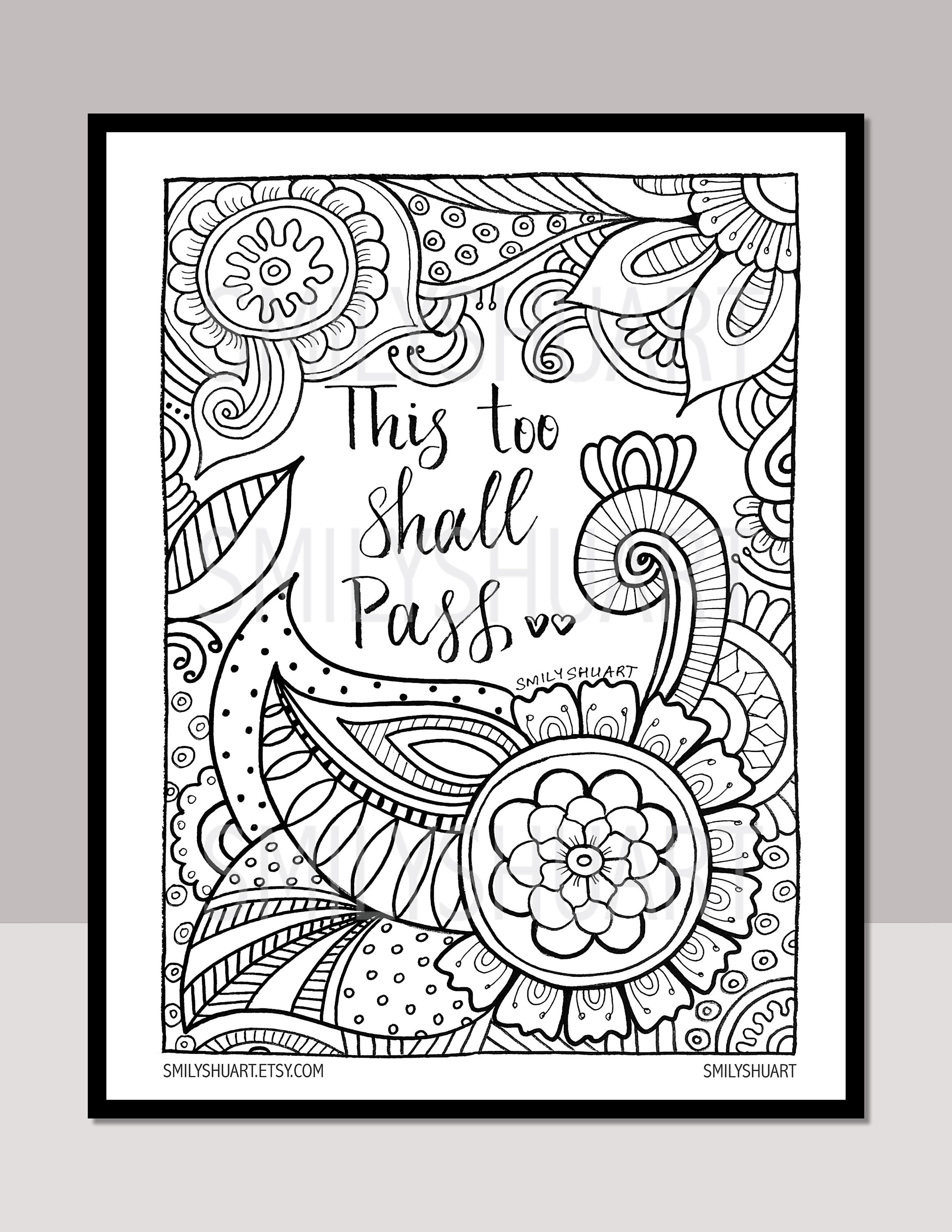 This Too Shall Pass, Instant Download, Printable Motivational Quotes ...