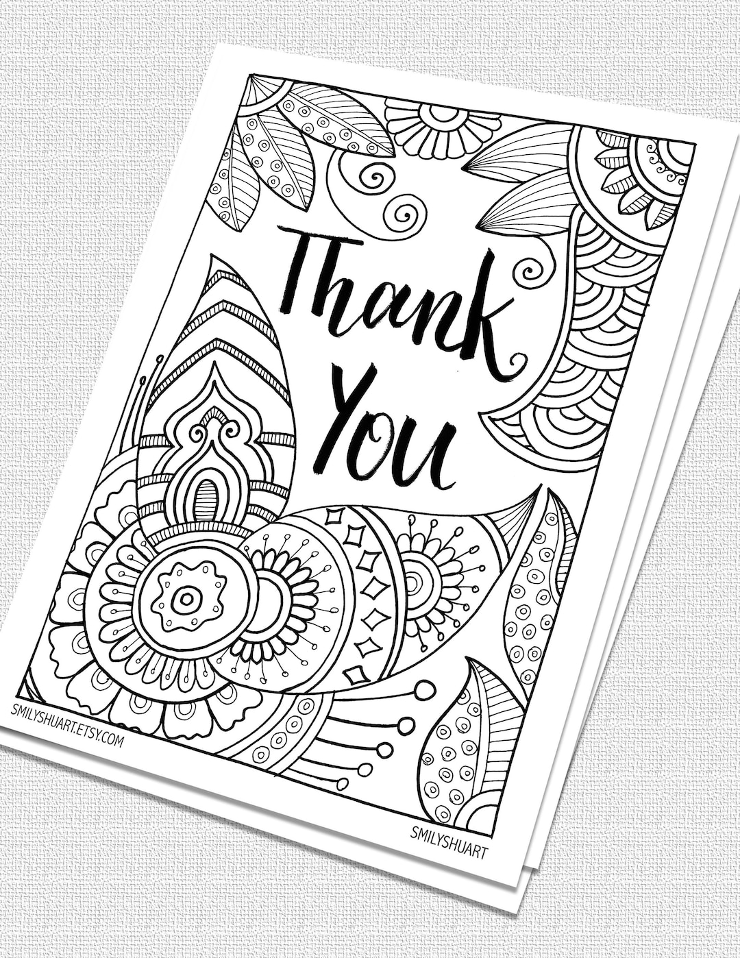 Thank You, Instant Download, Printable Motivational Quotes, Zentangle ...