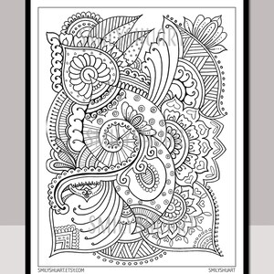 Printable Zentangle Coloring Page for Adults, Mindfulness Coloring ...