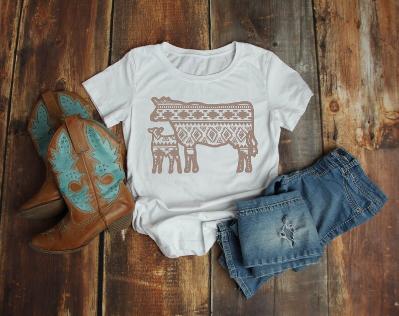 Aztec Cow SVG Custom Svg File Instant Download Cow Svg Tribal Svg File ...