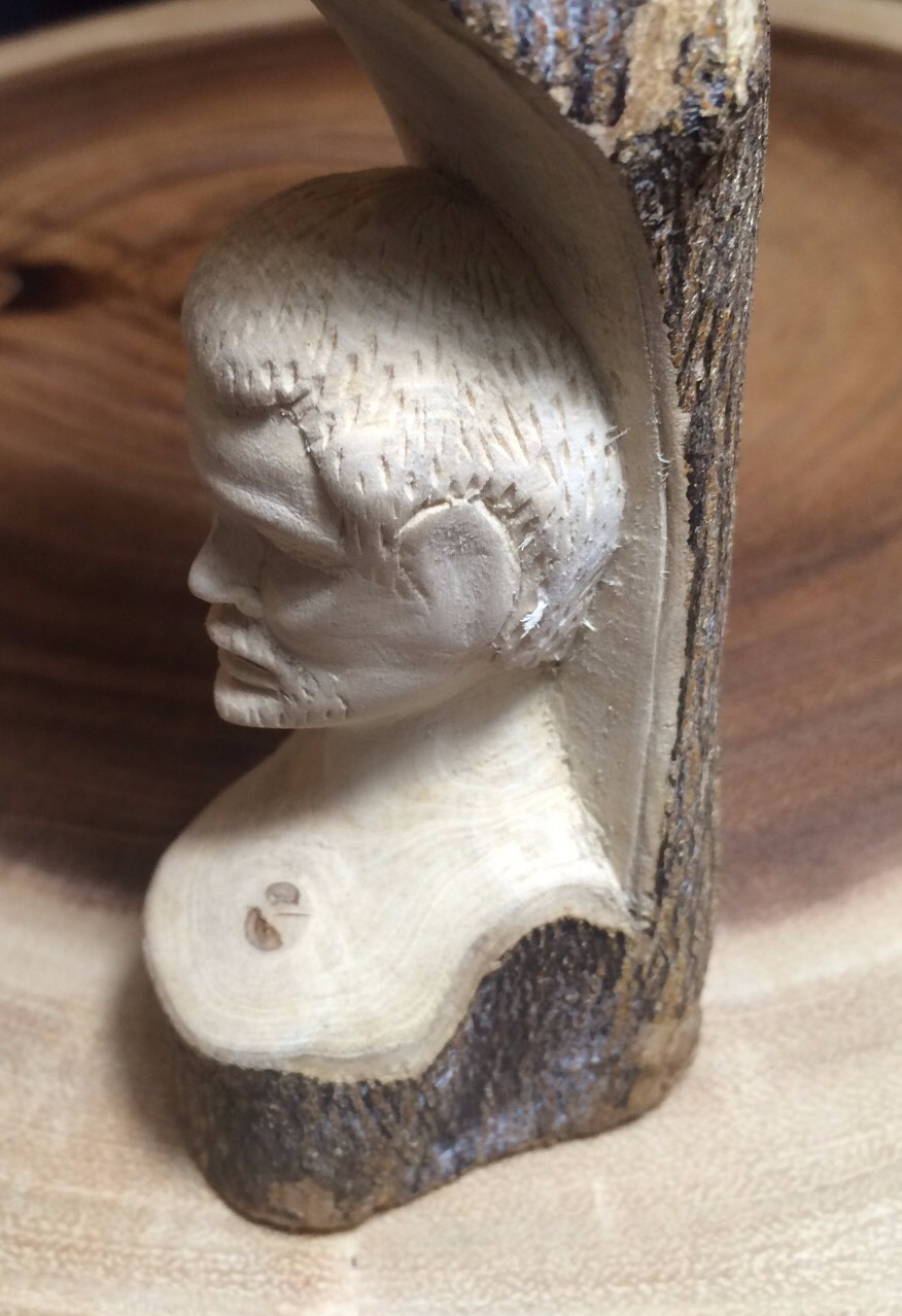 Man Wood Statue // Handmade Wood Statue // One Wood Statue // Man ...