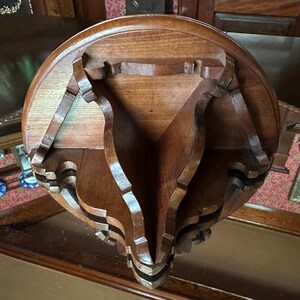 FABULOUS PAIR VICTORIAN Posey Wall Shelves Rich Walnut Intricate Swag ...