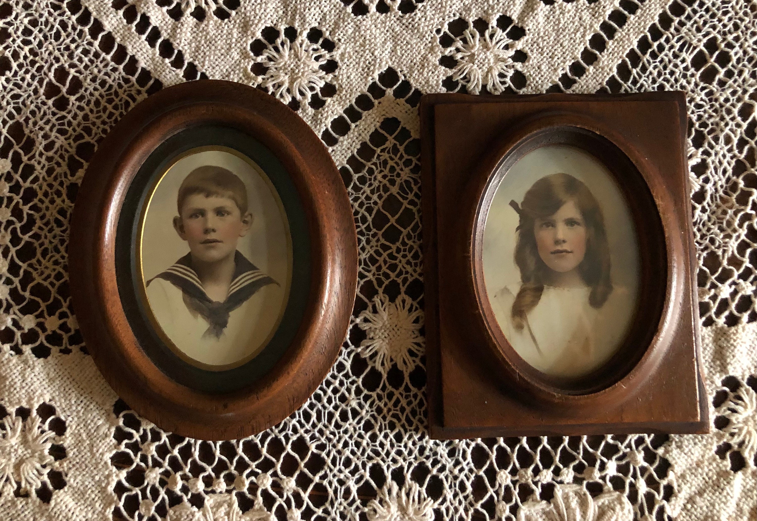 DARLING PORTRAIT MINIATURES Antique Victorian to Early Edwardian Oil ...