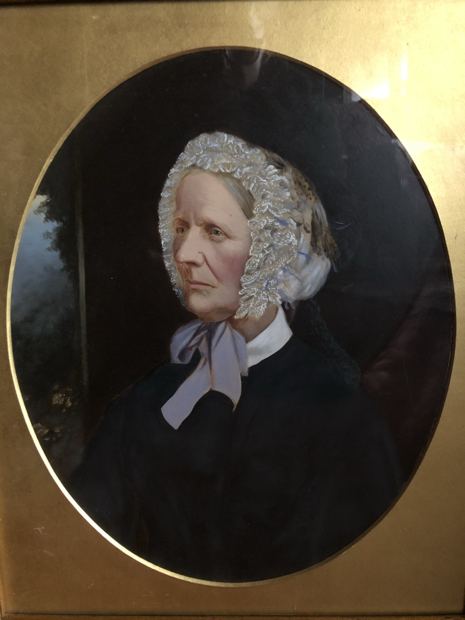 REGENCY PERIOD GEORGIAN Portrait Oil Painting Grand Dame With Gilt ...