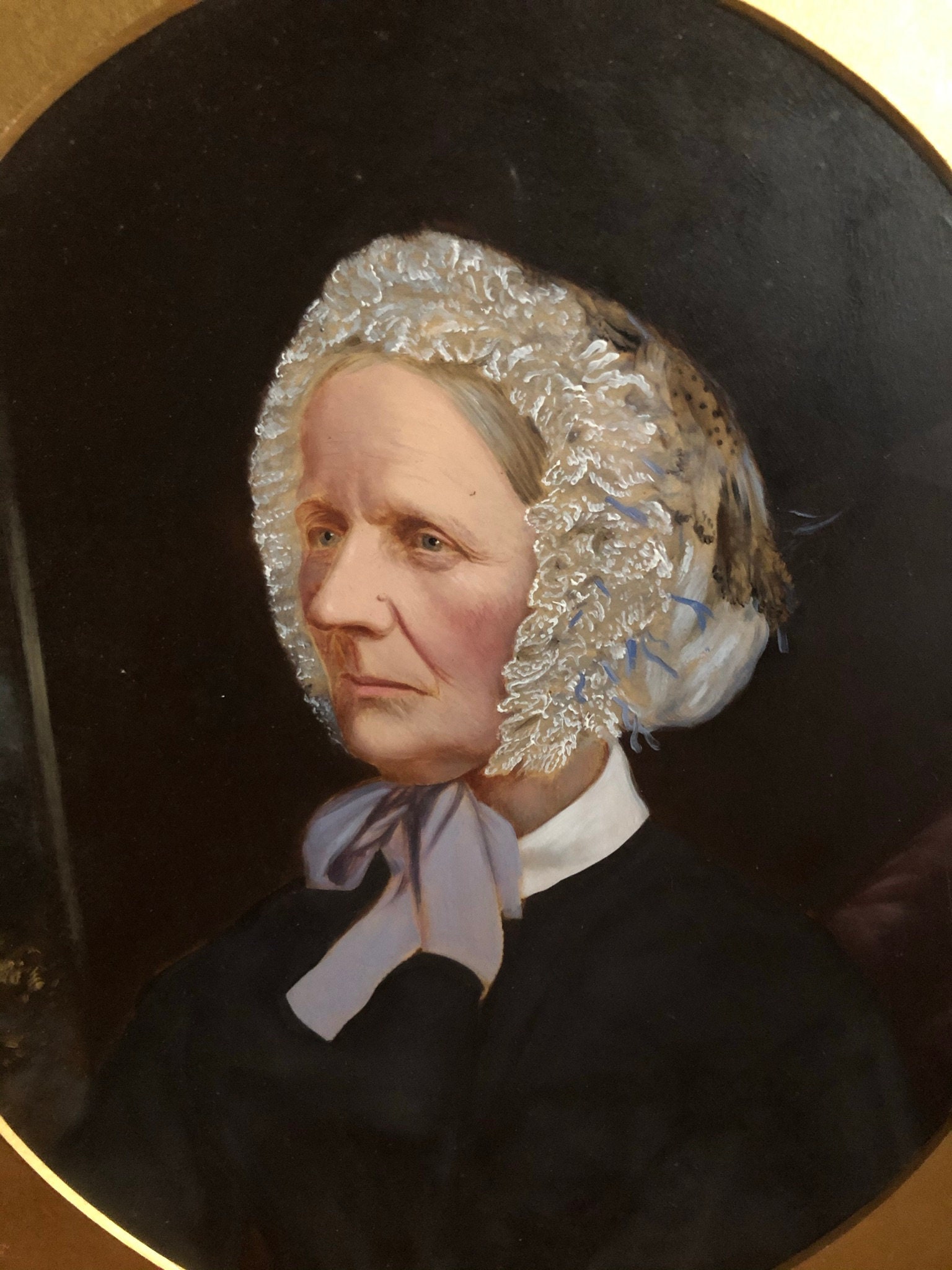 REGENCY PERIOD GEORGIAN Portrait Oil Painting Grand Dame With Gilt ...