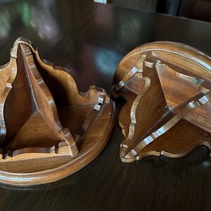FABULOUS PAIR VICTORIAN Posey Wall Shelves Rich Walnut Intricate Swag ...