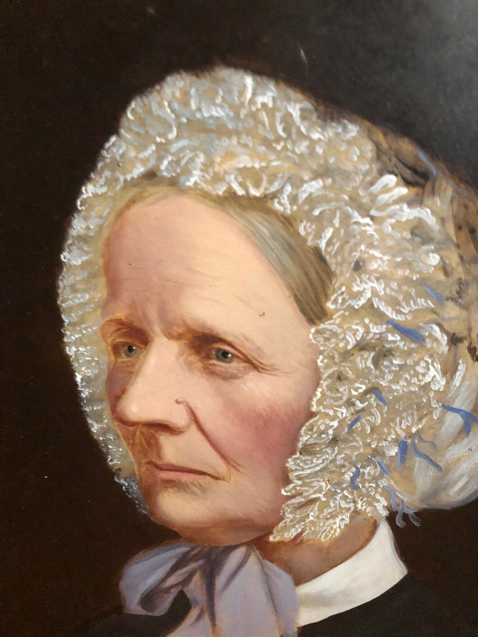 REGENCY PERIOD GEORGIAN Portrait Oil Painting Grand Dame With Gilt ...