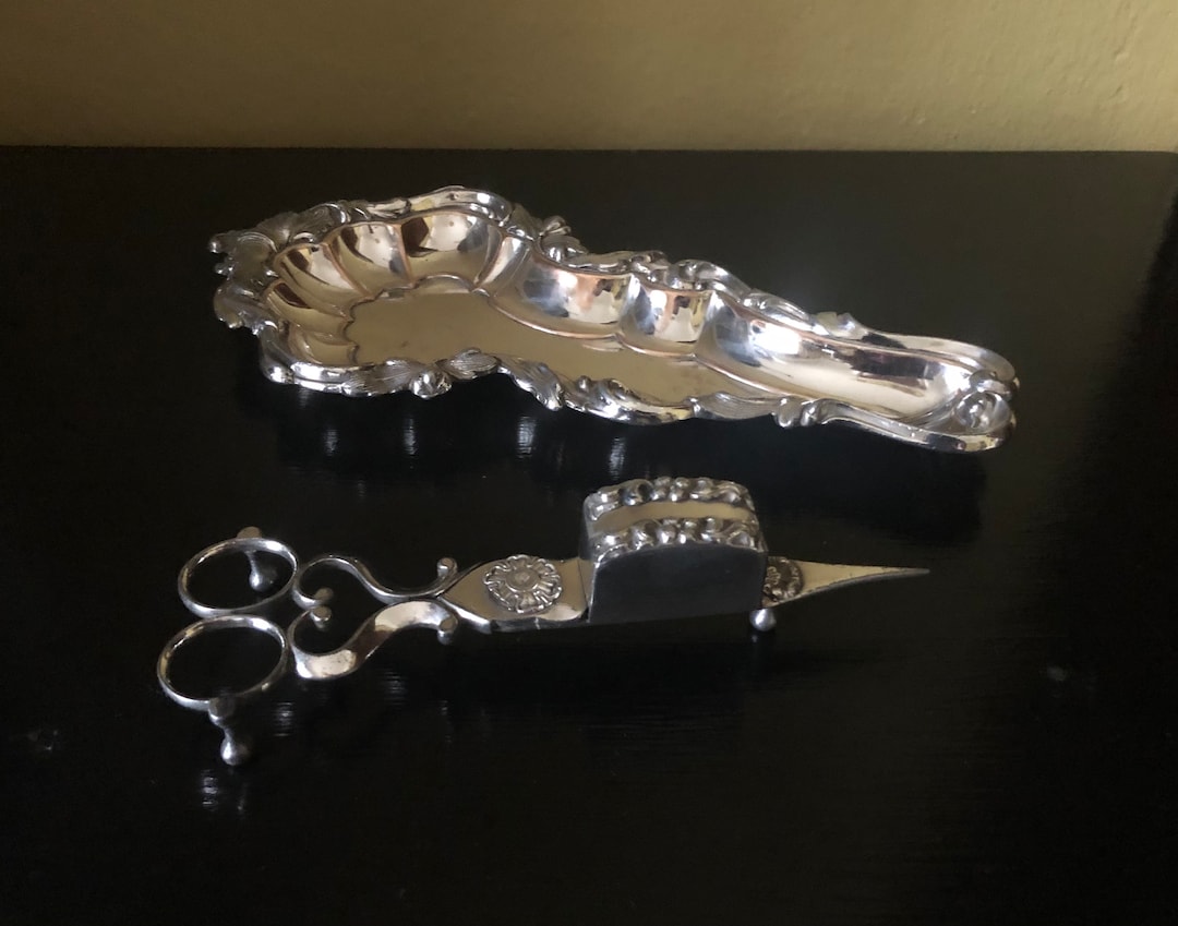 1840 ANTIQUE OLD SHEFFIELD Plate Candle Wick Snip Snuffer and - Etsy