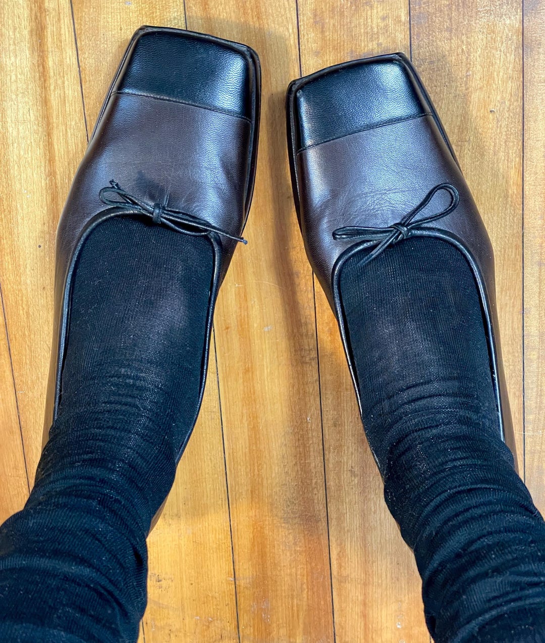 Vintage Y2K Early 2000s Chanel Ballerina 2 Tone Brown and Black ...
