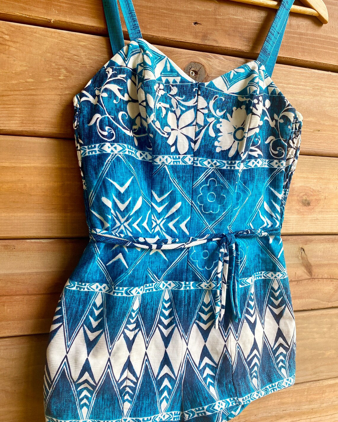 Vintage 1950s Carroll Reed Pin up Cotton Surf One Piece Bathing Suit ...