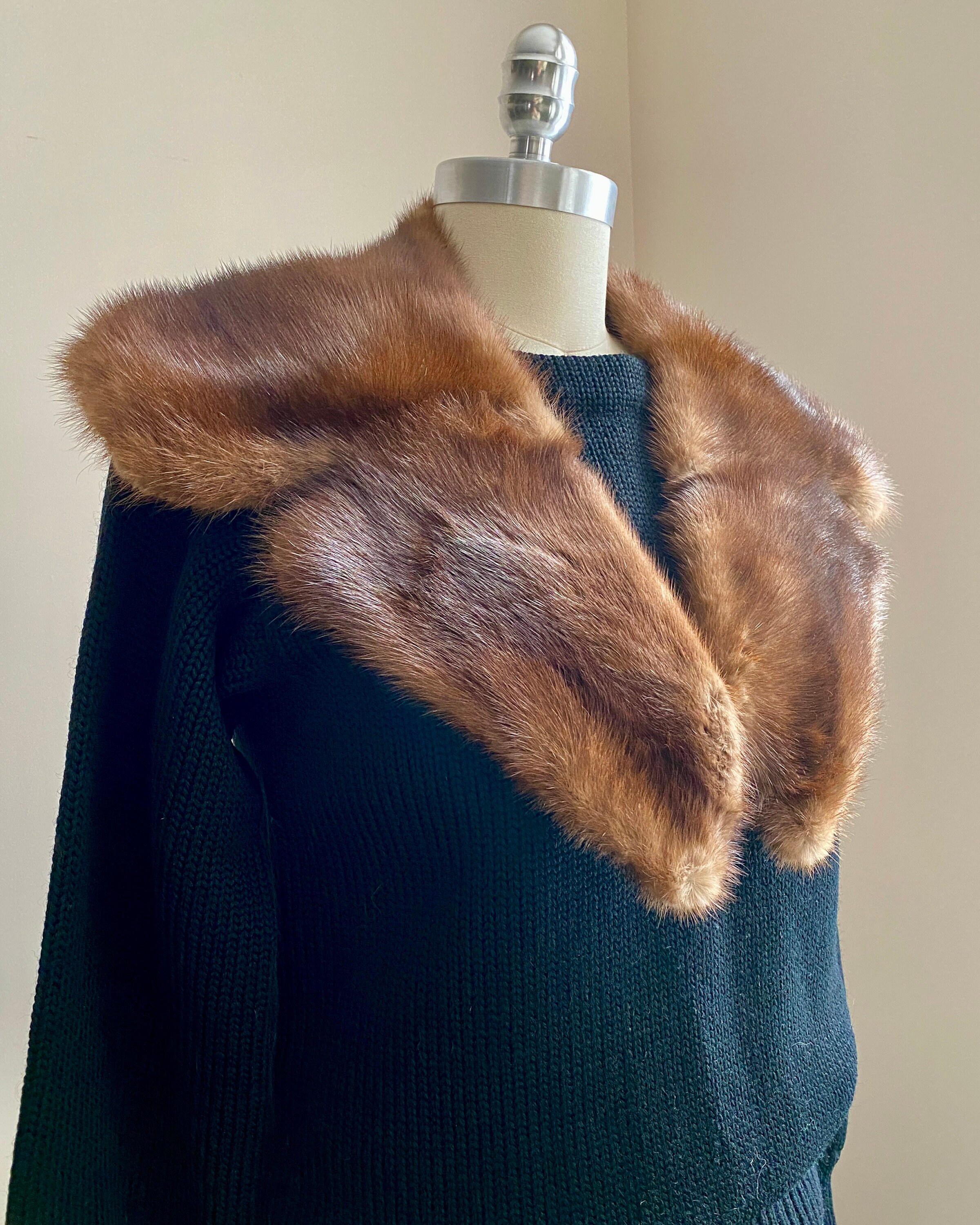 Vintage Brown Fur Stole - Etsy Vintage Brown Fur Stole - Etsy