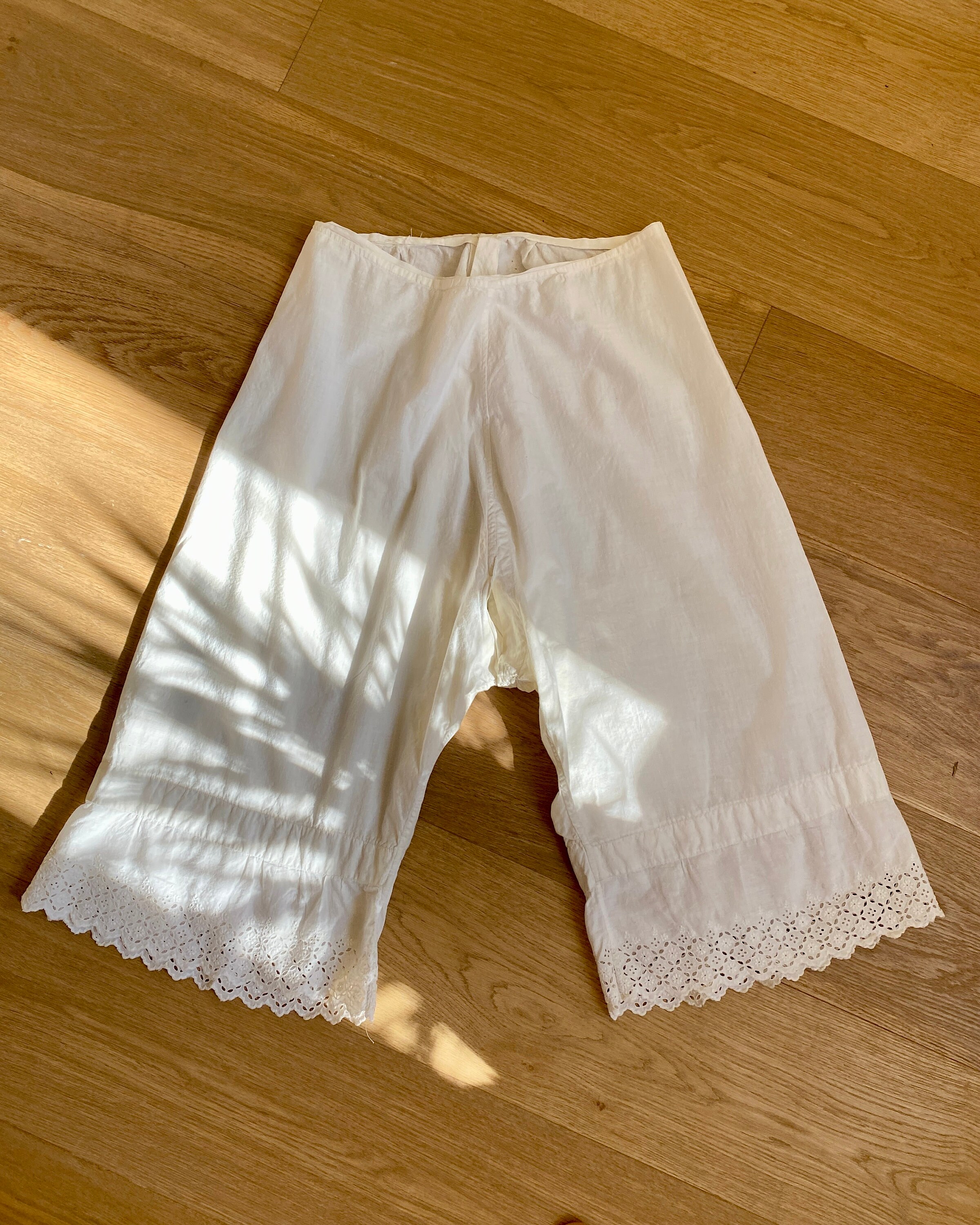 Antique Victorian Mid 1800s White Cotton Long Pantaloons Bloomers With ...
